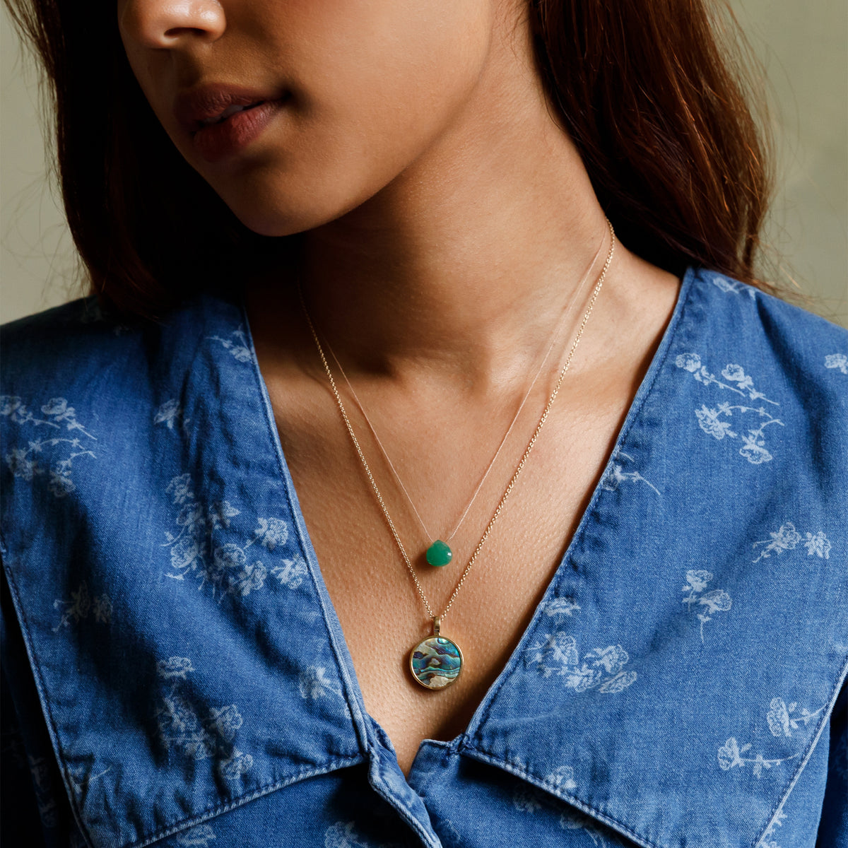 Green Aventurine Fine Cord Necklace | Wanderlust Life