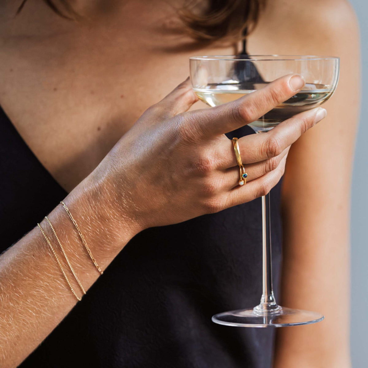 Sofia Figaro Chain Solid Gold Bracelet | Wanderlust Life