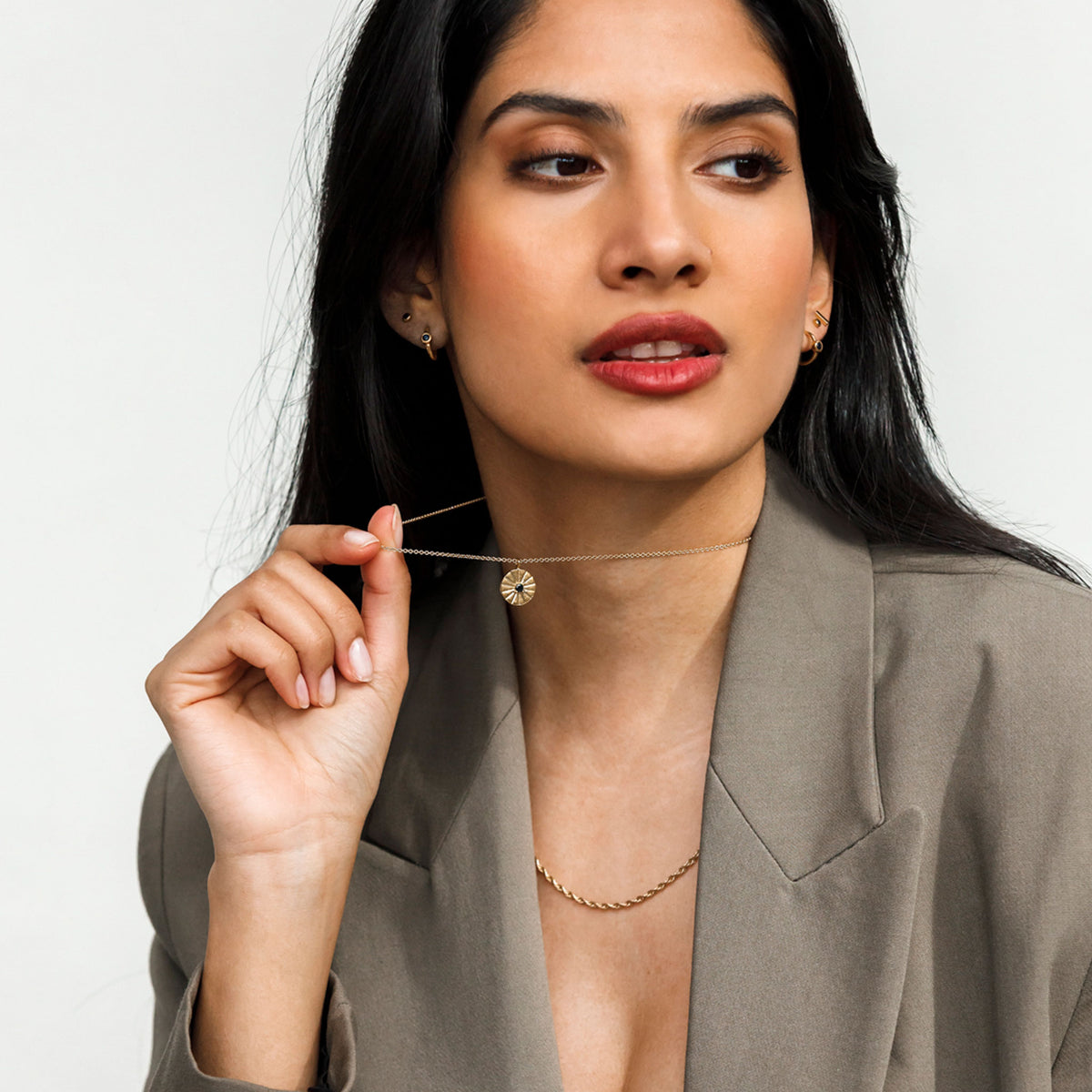 September Sapphire Mini Sundial Birthstone Necklace | Wanderlust Life